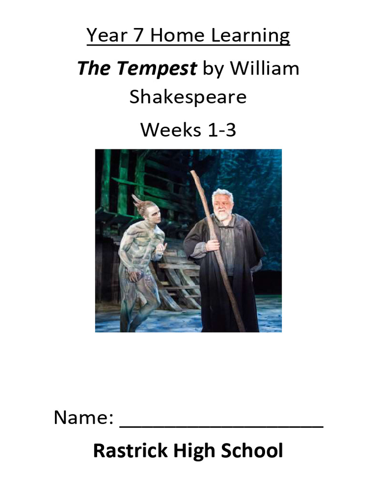 Year 7 The Tempest w1 3 | Download Free PDF | The Tempest