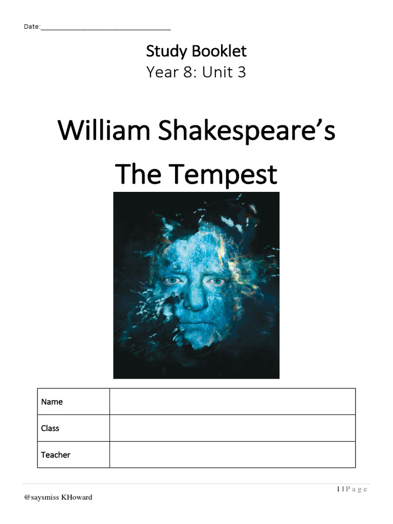 The Tempest Workbook Final 1 2 | PDF | The Tempest