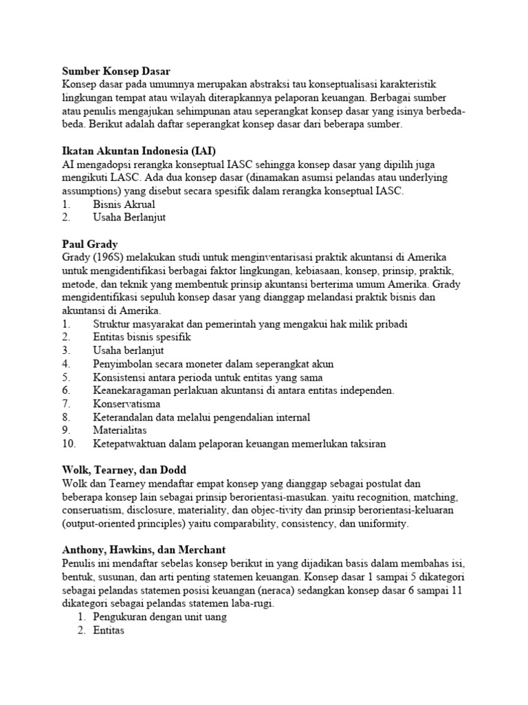 Konsep Dasar Akuntansi dan Kesatuan Usaha | PDF | Karier & Perkembangan | Bisnis