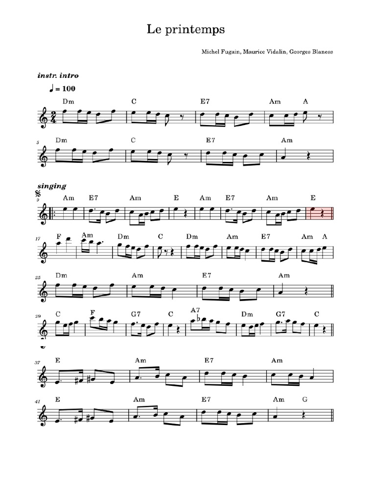 Le Printemps | PDF