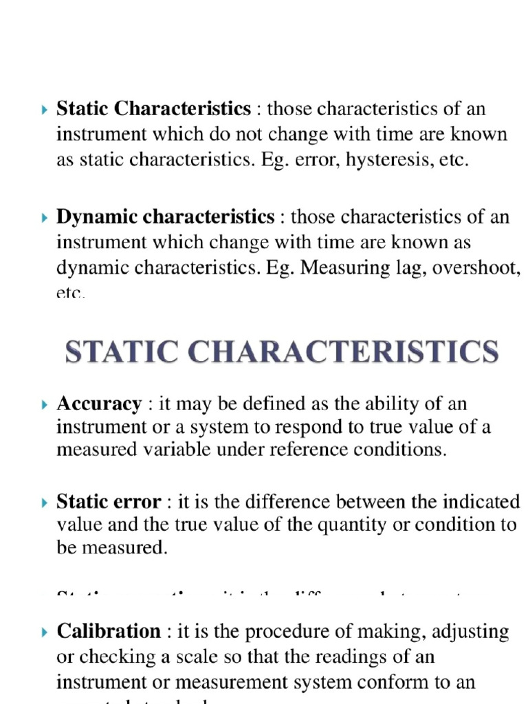 Characteristics of Instruments | PDF
