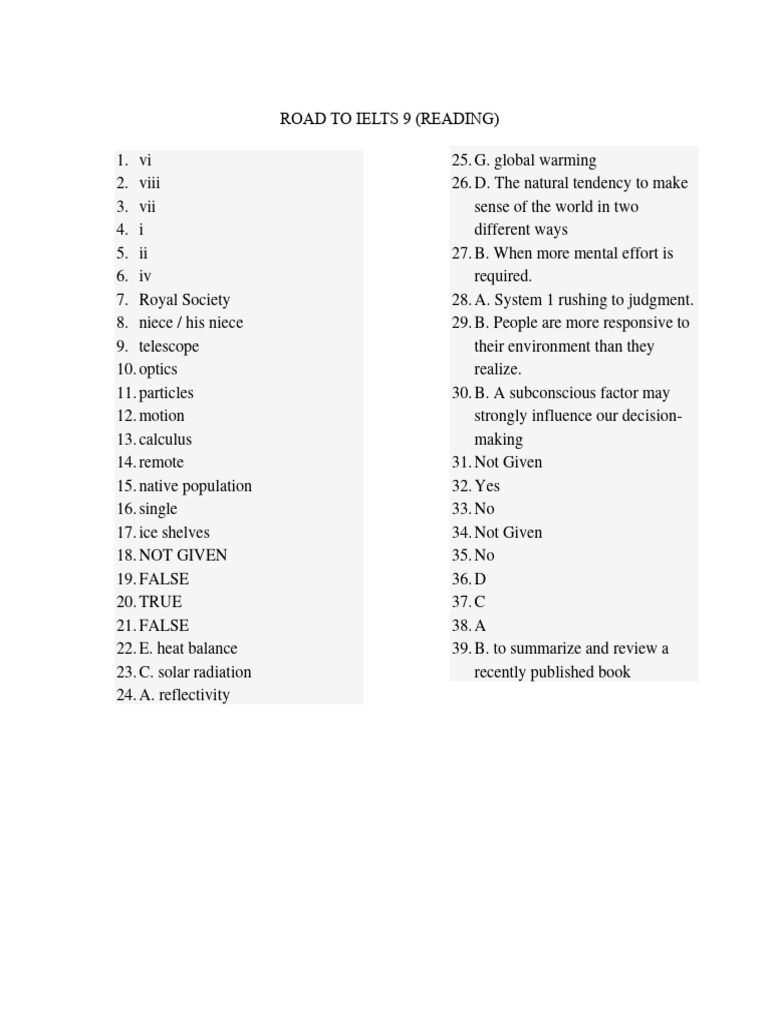 Road To Ielts 9 | PDF