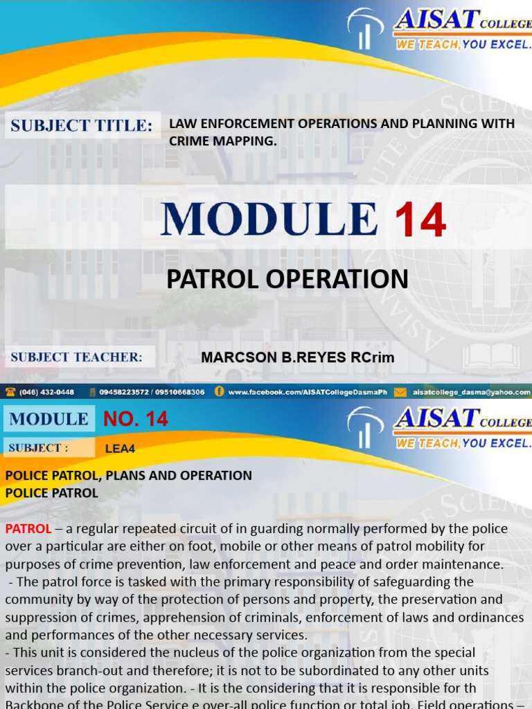 Lea 4.Pptx Module 14 | PDF | Police | Juvenile Delinquency