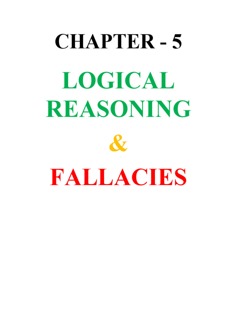 Logic Unit 5 | PDF | Fallacy | Argument