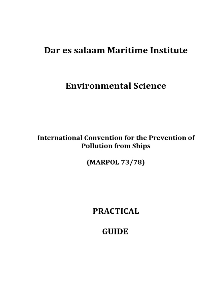 Marpol Practical Guide | PDF | Law | Science & Mathematics