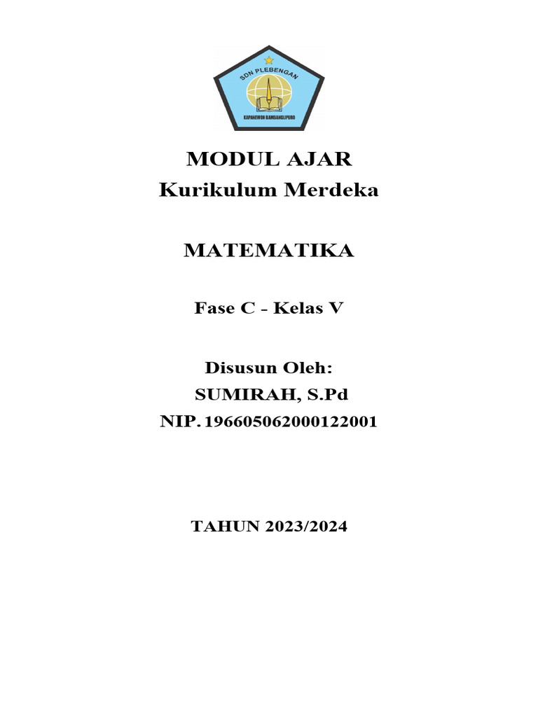 Modul Ajar Bu Sumirah Kelas 5 | PDF | Karier & Perkembangan