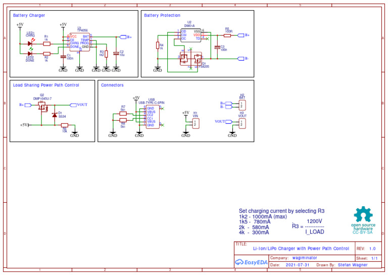 LiPo Charger LS TP4056 Schematic | PDF | Battery (Electricity) | Electronics