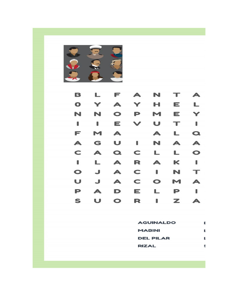 Bayani Crossword Puzzle | PDF