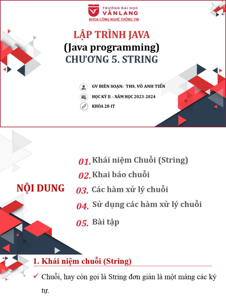 CHƯƠNG 5. String | PDF