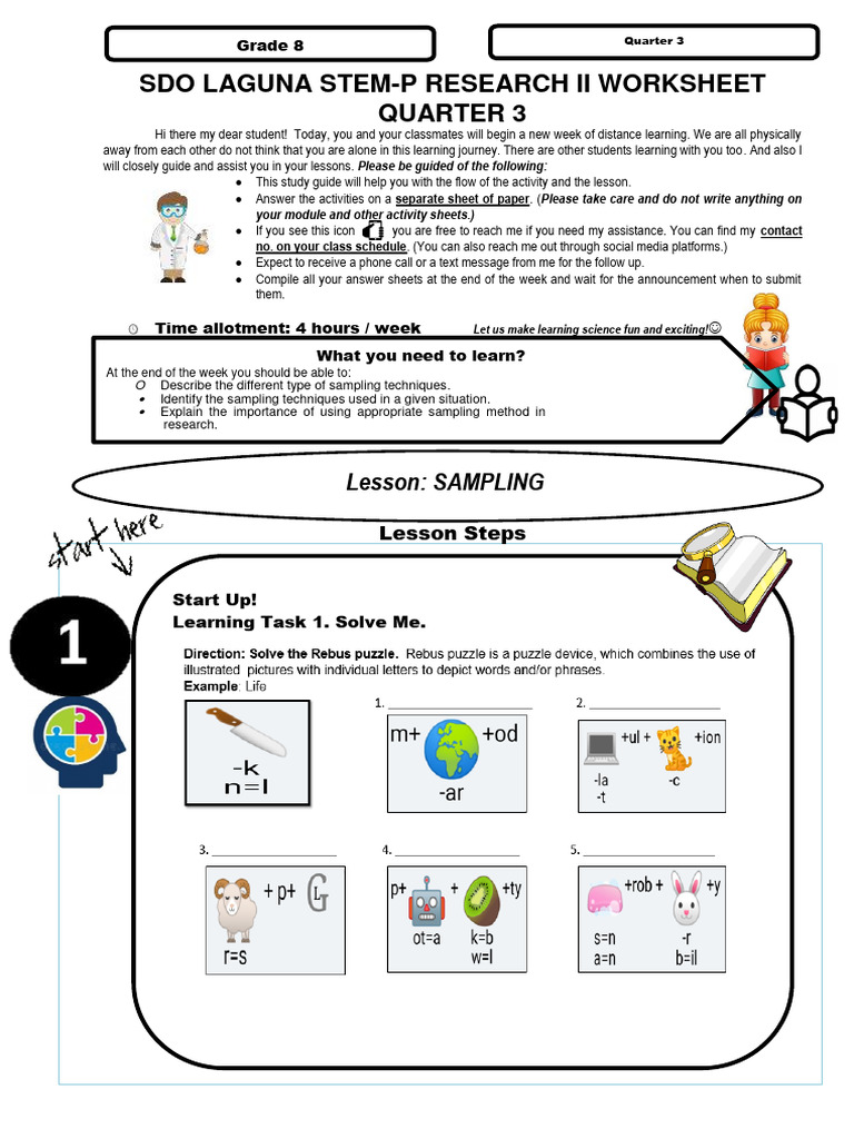 Research II Quarter 3 Sampling Techniques | PDF | Sampling (Statistics) | Cognition