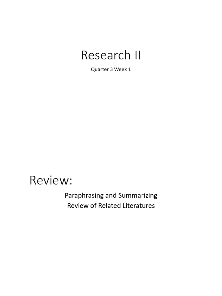 Research II Quarter 3 Week 1 Research Design | PDF | Experiment ...