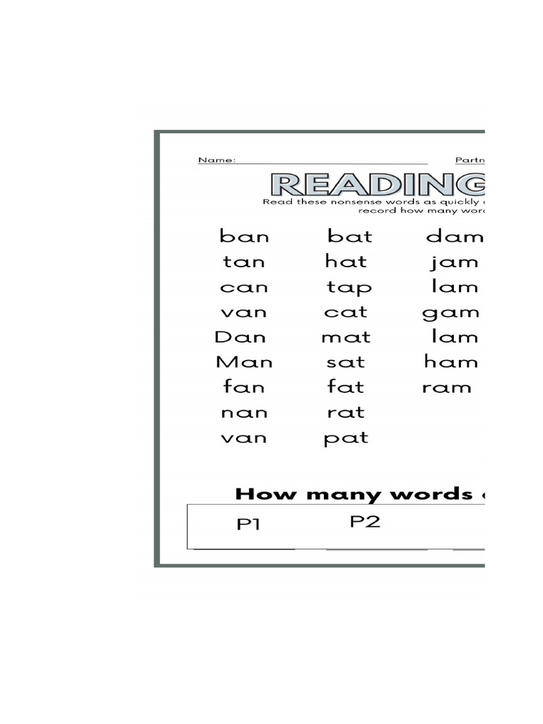 Reading Race 2 | PDF