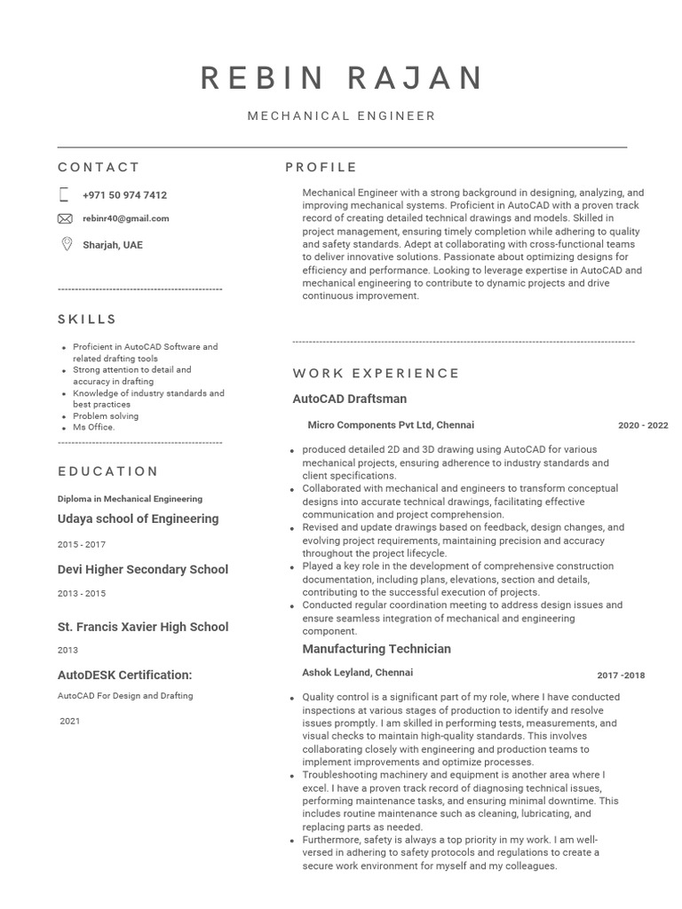 Black and White Corporate Resume | Download Free PDF | Technical ...