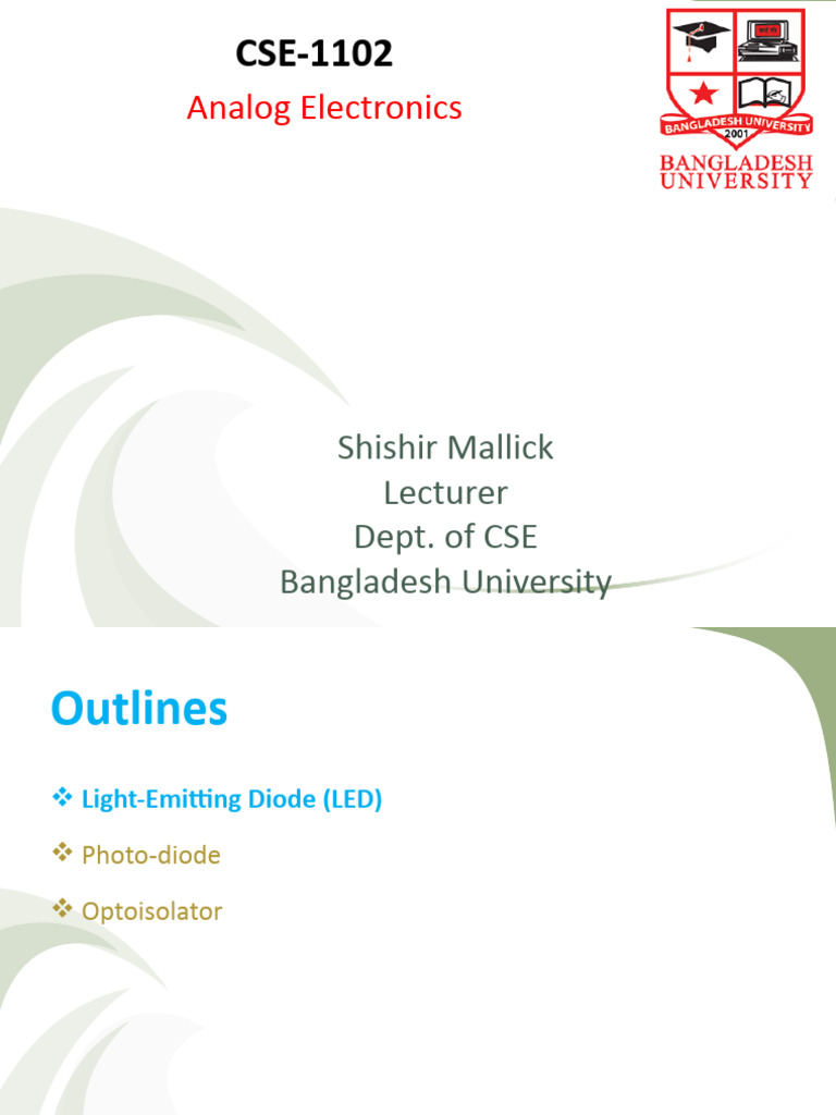 AE - 09 - Special Diode | PDF | P–N Junction | Diode