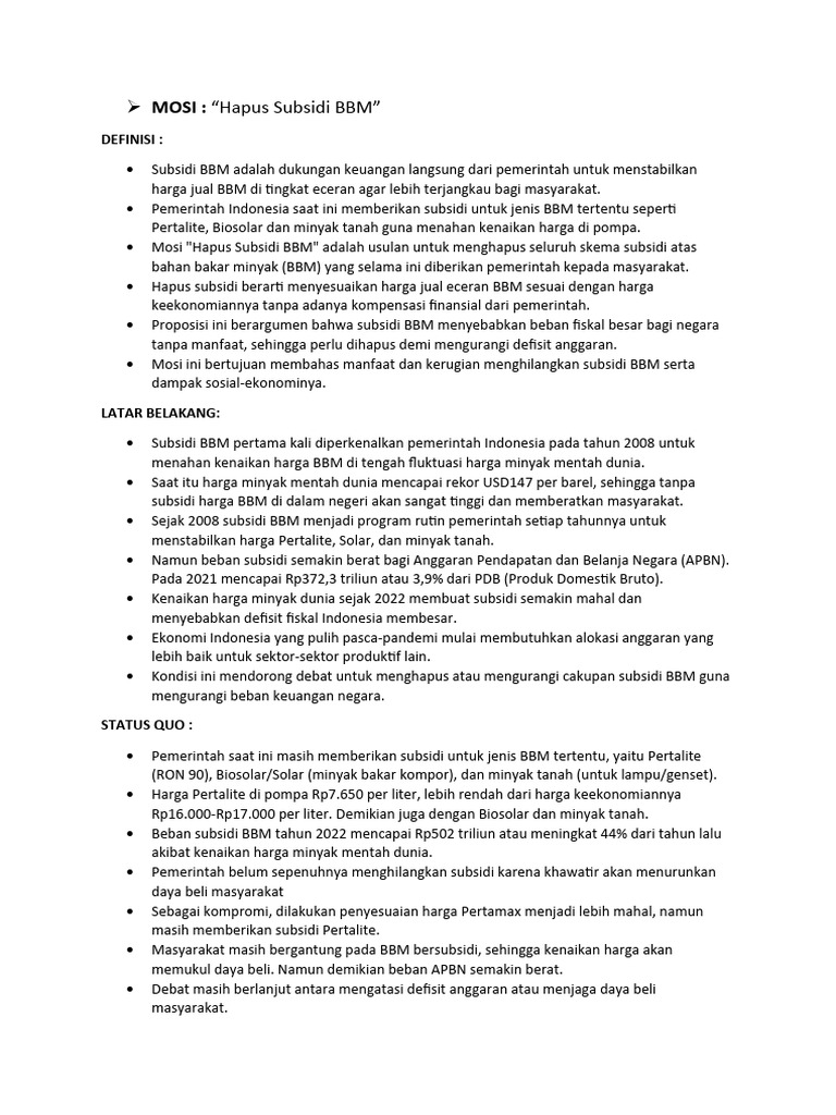 Mosi Debat Kelas X | PDF