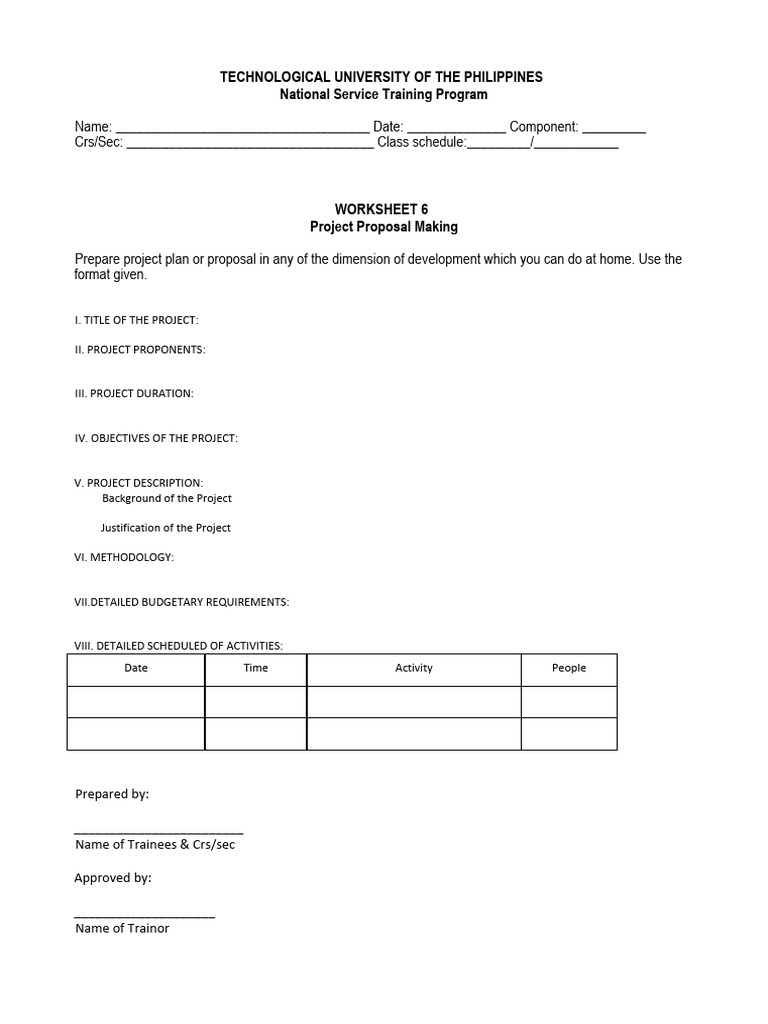 NSTP 2 Worksheet 6 | PDF | Career & Growth | Business