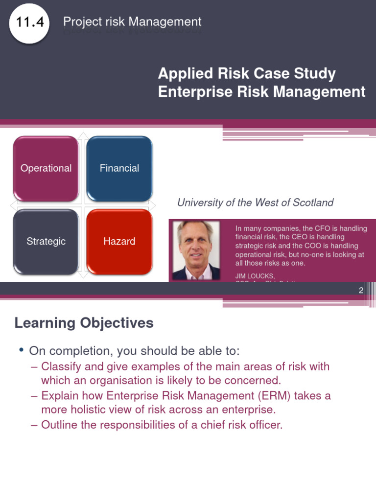 PRM 11.4 Enterprise Risk Management | PDF | Risk | Risk Management