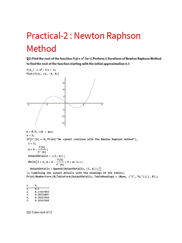 Practical 2 | PDF | Numbers | Mathematical Relations