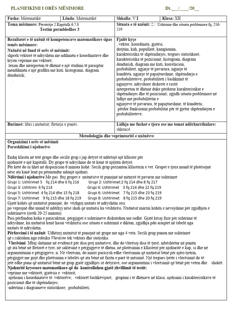 Përsëritje 2.kapitulli 6,7,8 Ushtrime Dhe Situata Problemore Fq. 216 ...