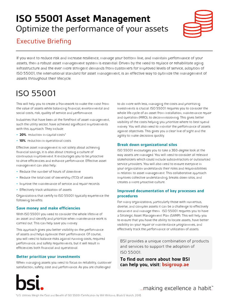 ISO 55001 CEO Briefing Web | PDF | Asset Management | Business