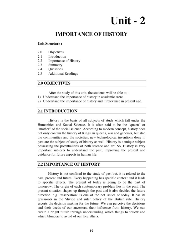 Importance of History | PDF | Knowledge | Science