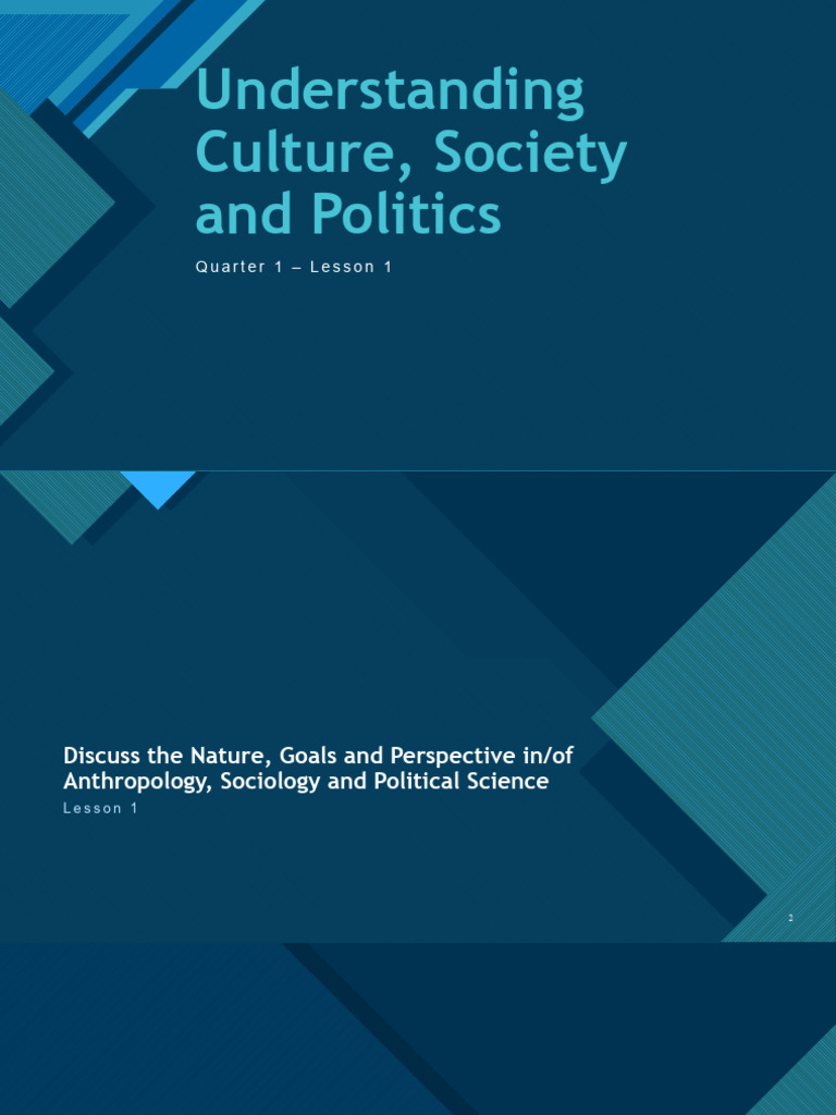 Ucsp Lesson 1 | PDF | Political Science | Anthropology