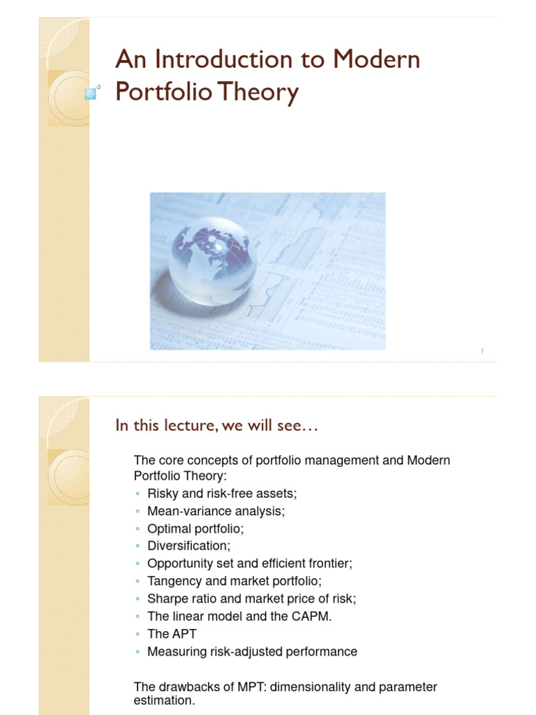 Portfolio Management | PDF | Modern Portfolio Theory | Capital Asset Pricing Model