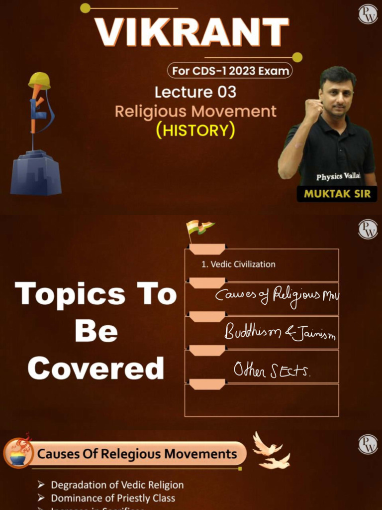 Religious Movements in Ancient India - Class Notes - Vikrant | PDF