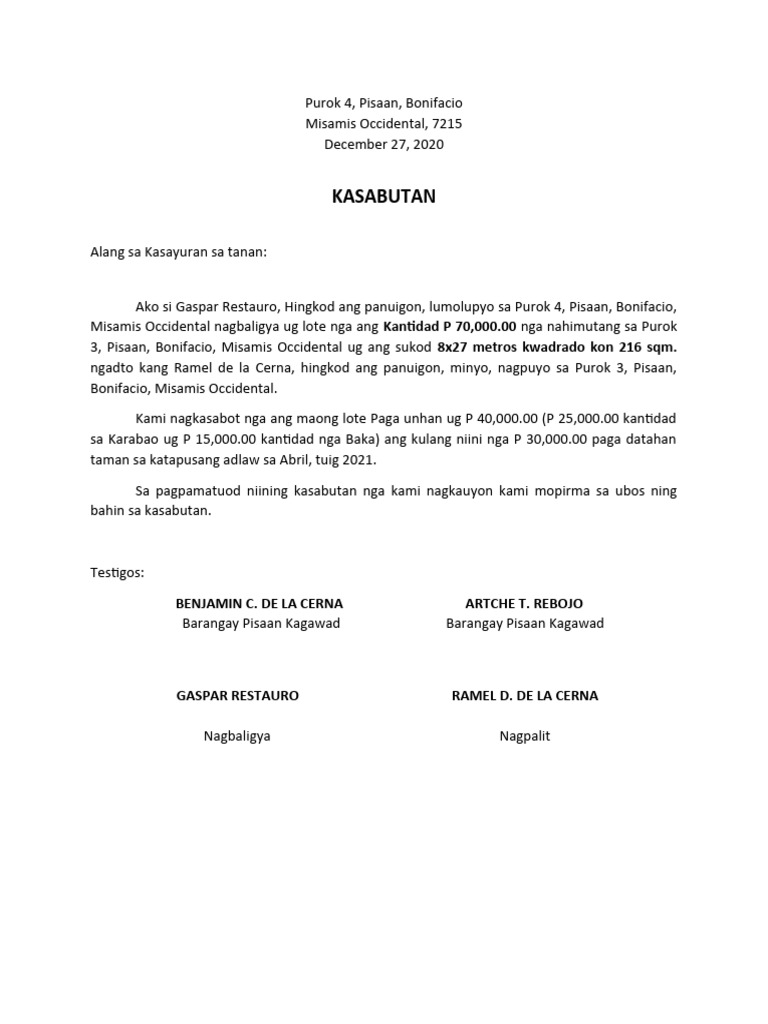 kasabutan | PDF
