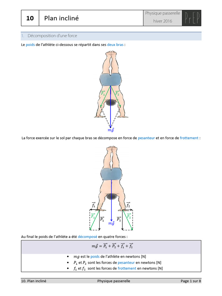 Plan Incliné | PDF | Poids | Obliger