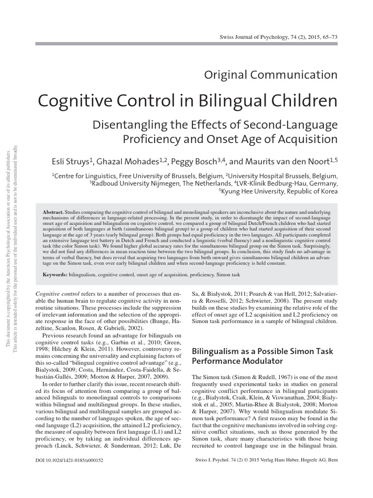 Struys 20 | PDF | Multilingualism | Second Language