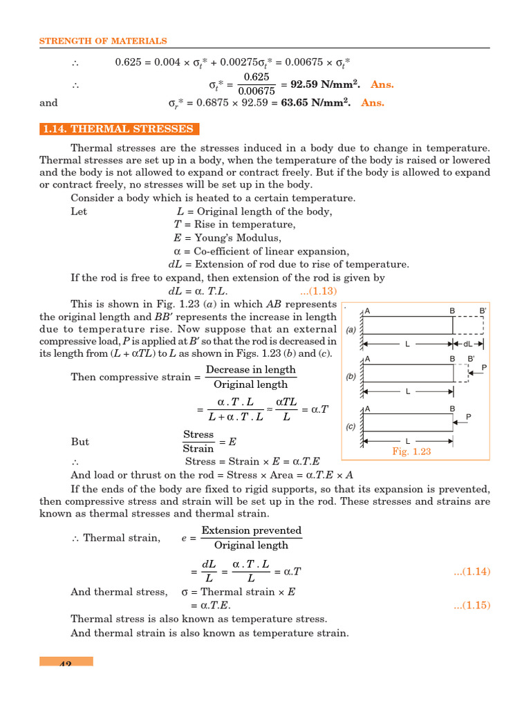 Thermal Stress Problems and Solutions | PDF | Thermal Expansion ...