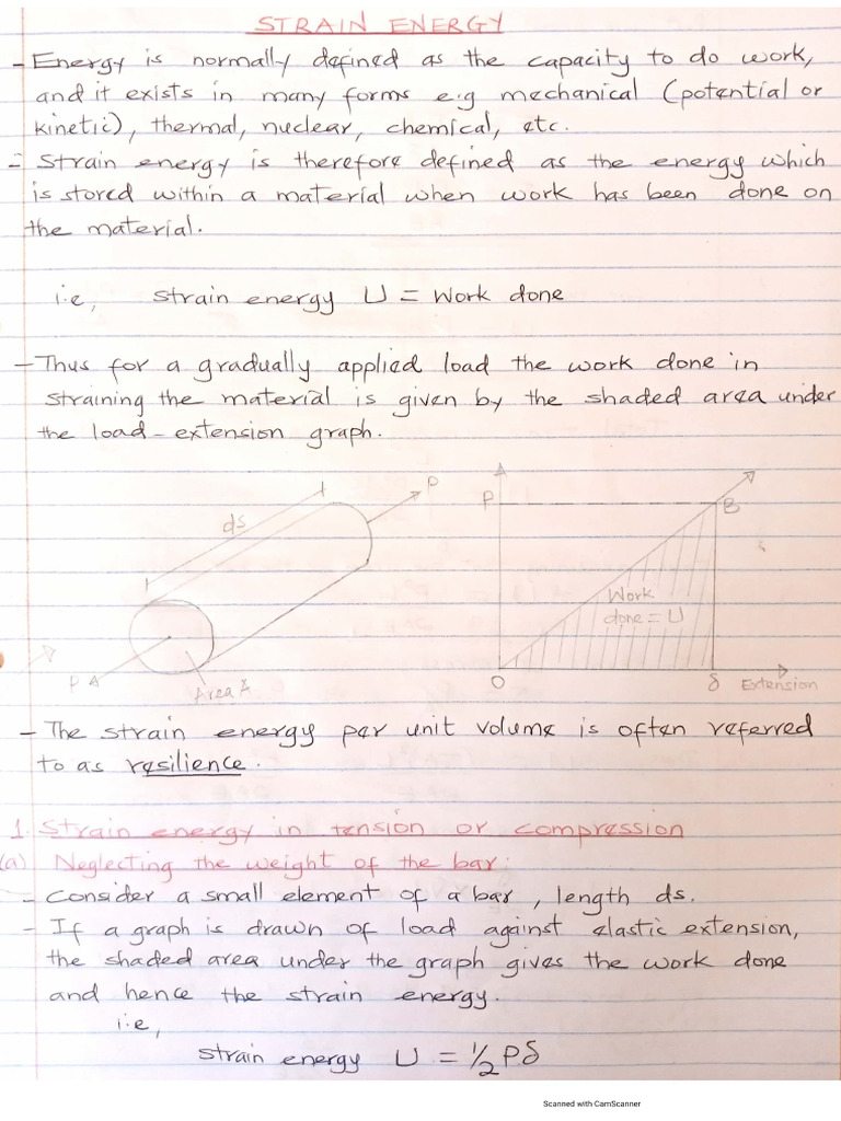 Mmen 226 - Strain Energy | PDF