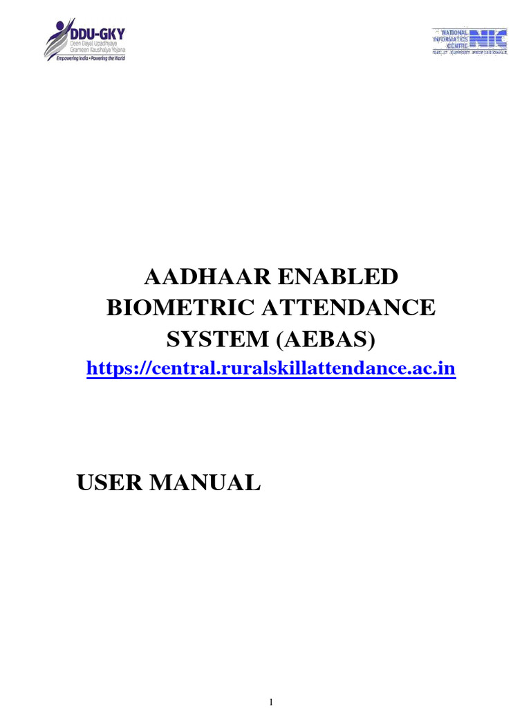 AEBAS User Manual for Attendance System | PDF | Image Scanner | Biometrics