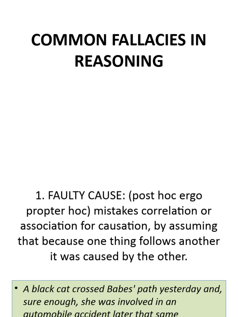 Common Fallacies in Reasoning | Download Free PDF | Fallacy | Argument
