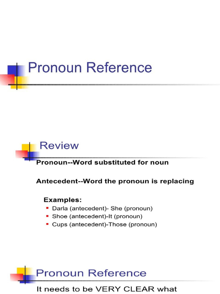 Lec#3 Pronoun Reference | PDF