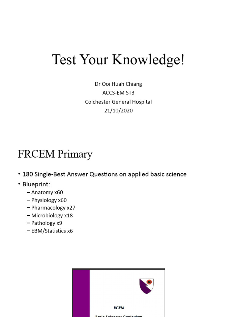 CGH Ed Reg Teaching Frcem Primary 4 | PDF | Common Carotid Artery ...
