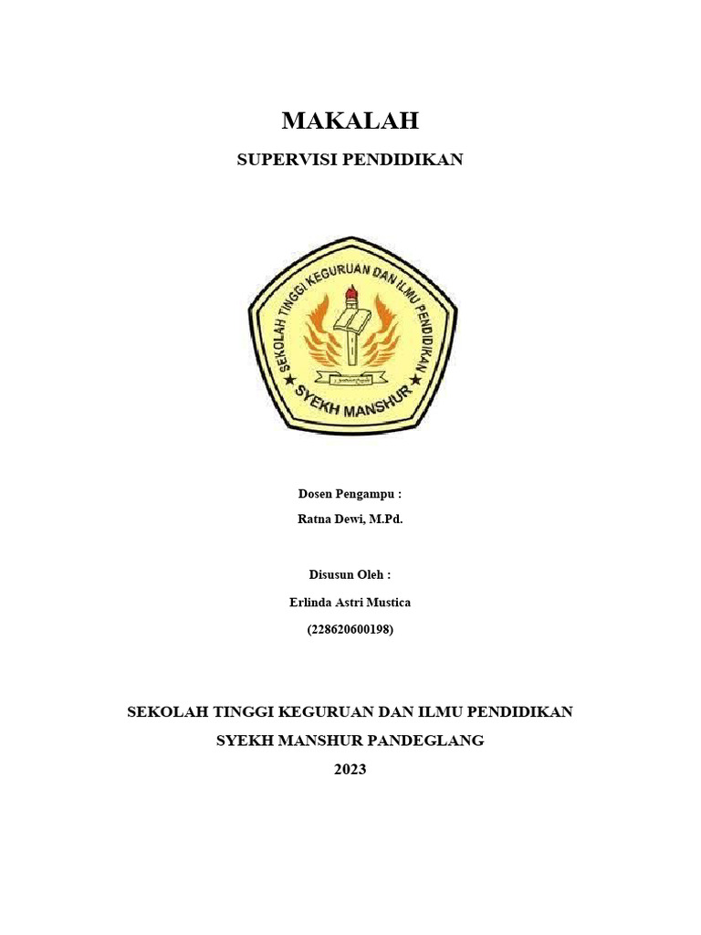 Kelompok 10 - Makalah Supervisi Pendidikan | PDF