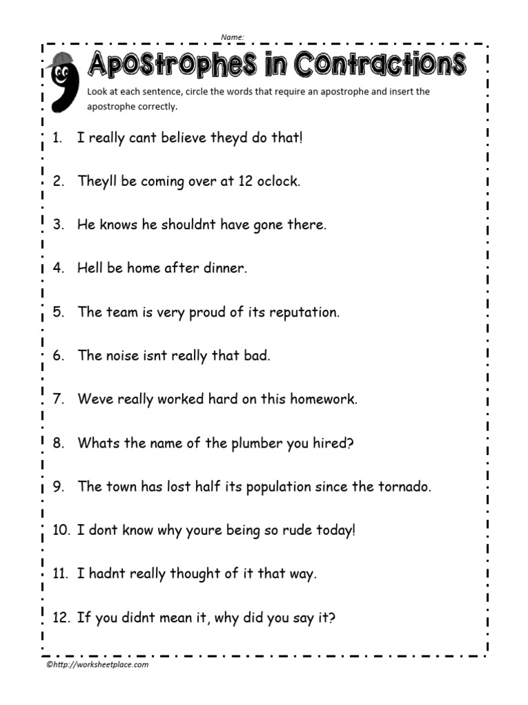 Contractions and Apostrophes 2 | PDF
