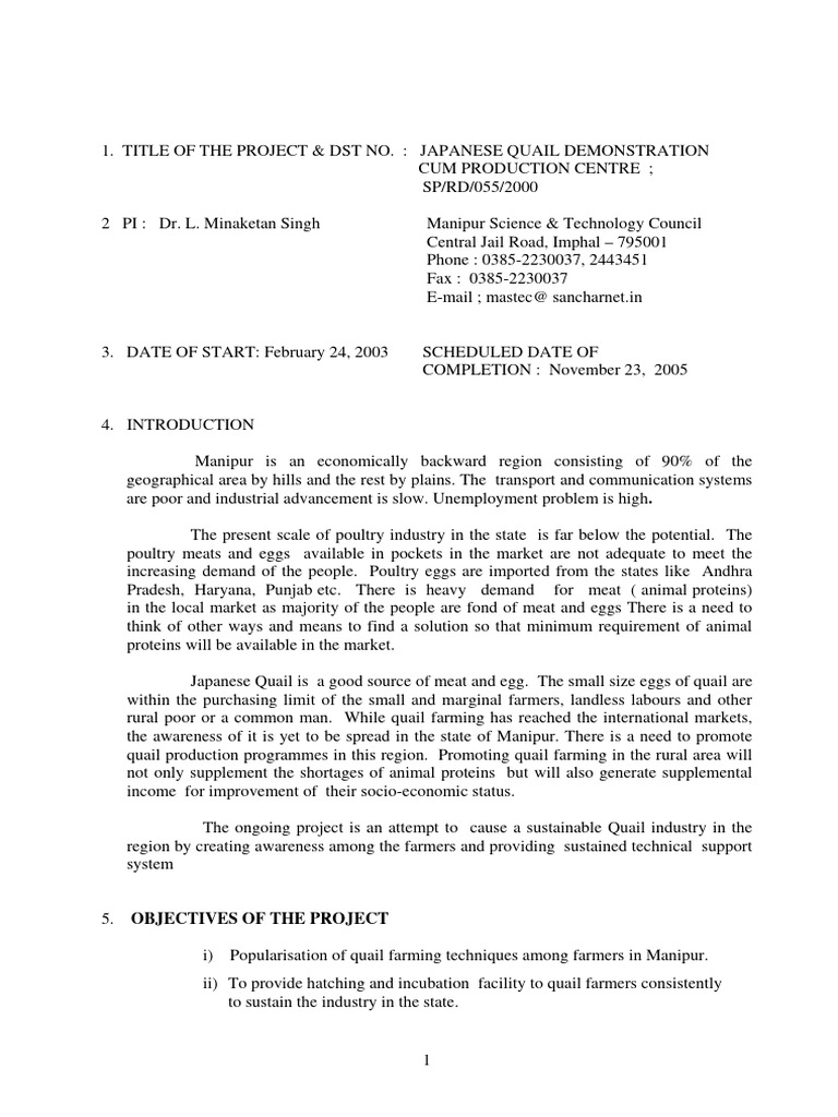 Quail - Report | PDF