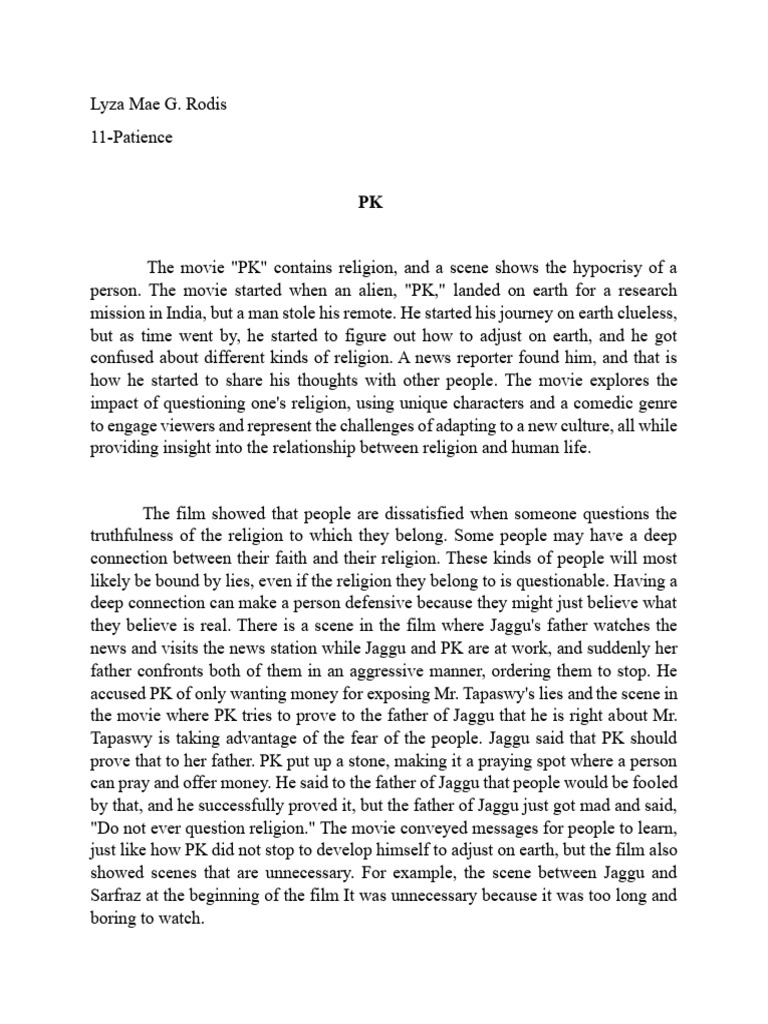 Reaction Paper | PDF