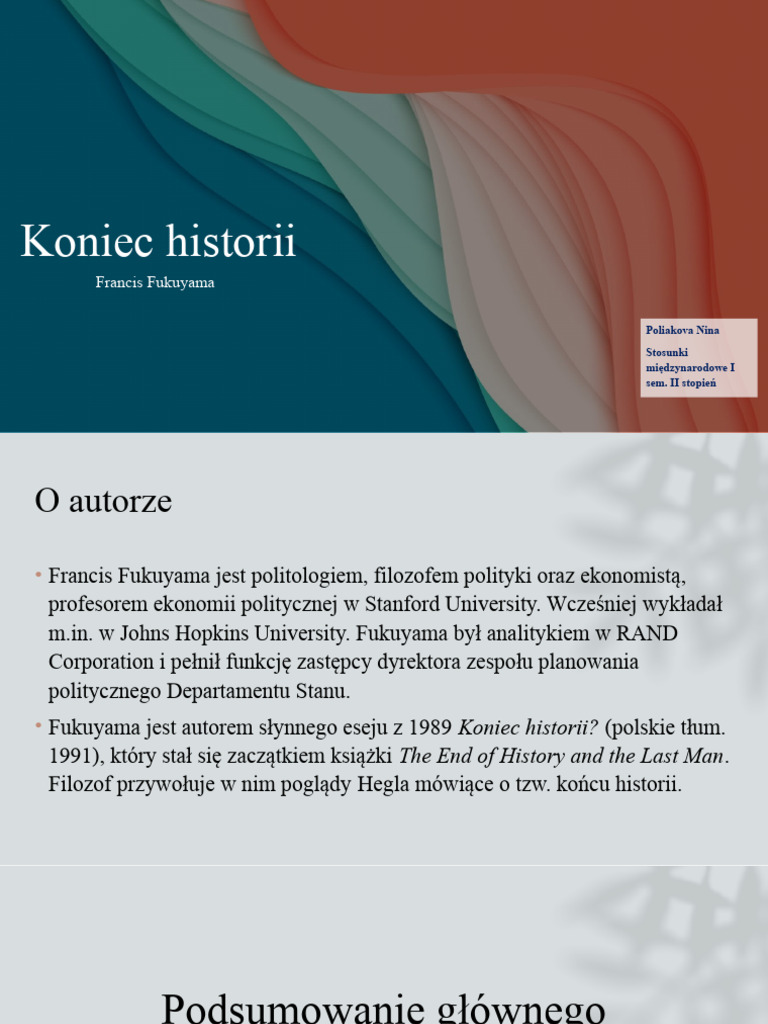 Koniec Historii Fukuyama | PDF