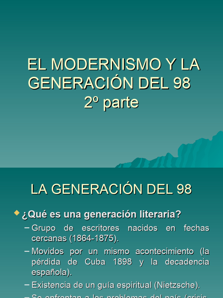 Generación - Del - 98 Parte 2 | PDF