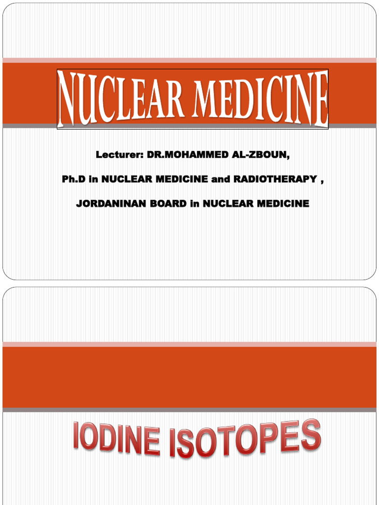 NUCLEAR MEDICINE _1st sem Mu'ta uni_ 20-21 | PDF