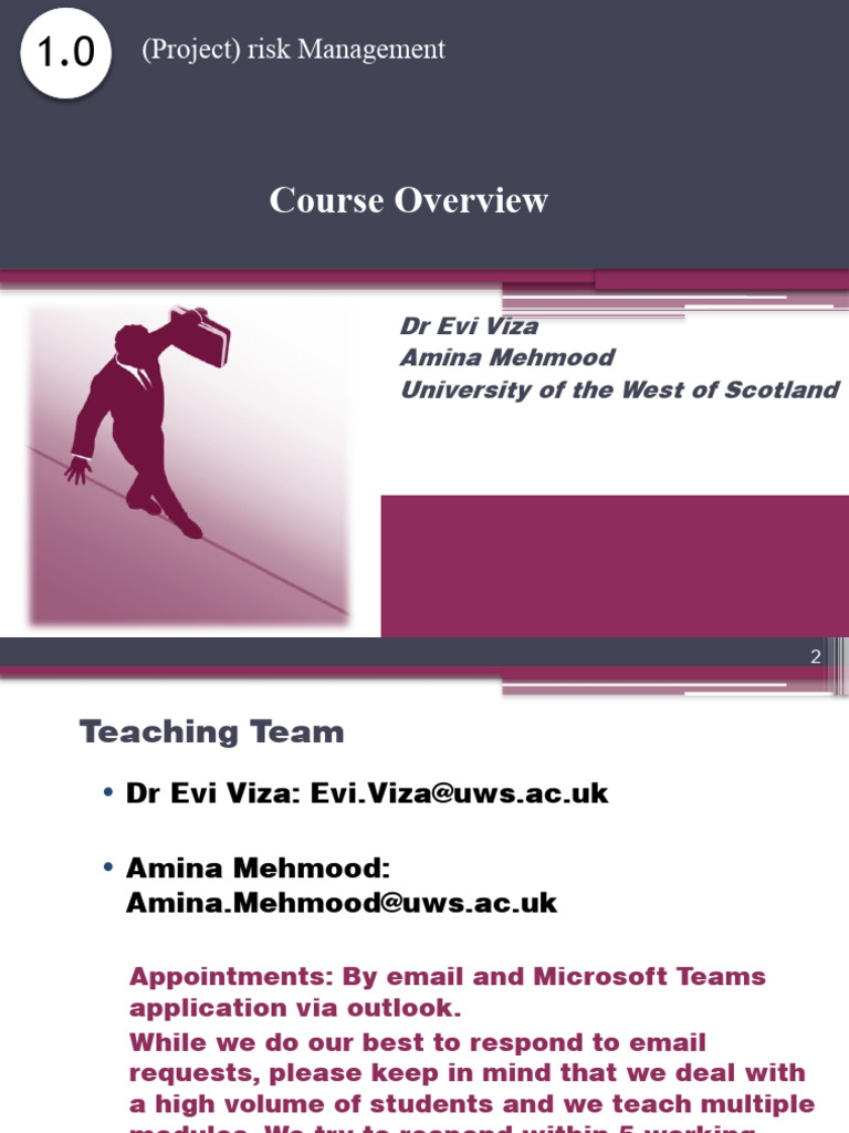 Course Introduction RM 202223 | PDF | Risk | Risk Management