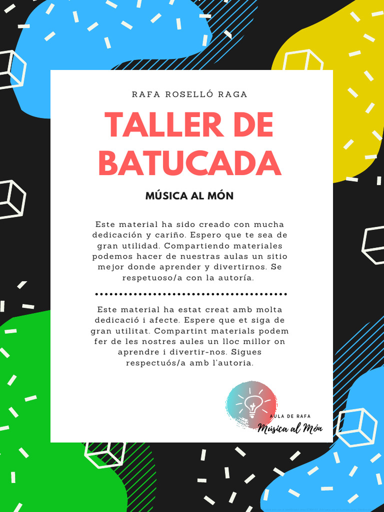 Taller de Batucada Escolar | PDF | Ritmo | Ritmo y medidor