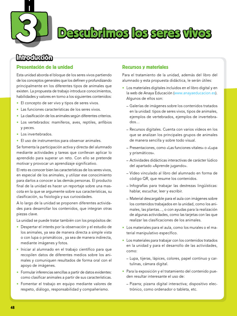 03 Descubrimos Los Seres Vivos | PDF | Aprendizaje | Plantas