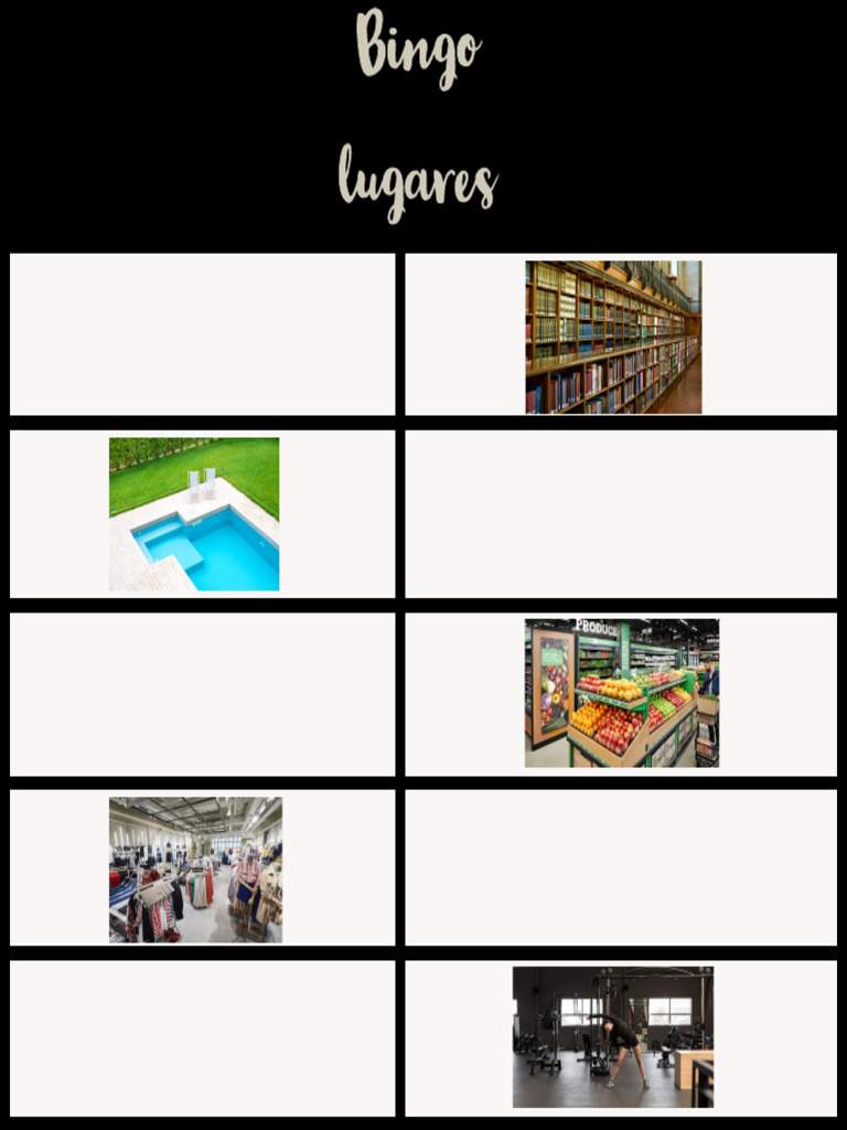Bingo Lugares 2 | PDF