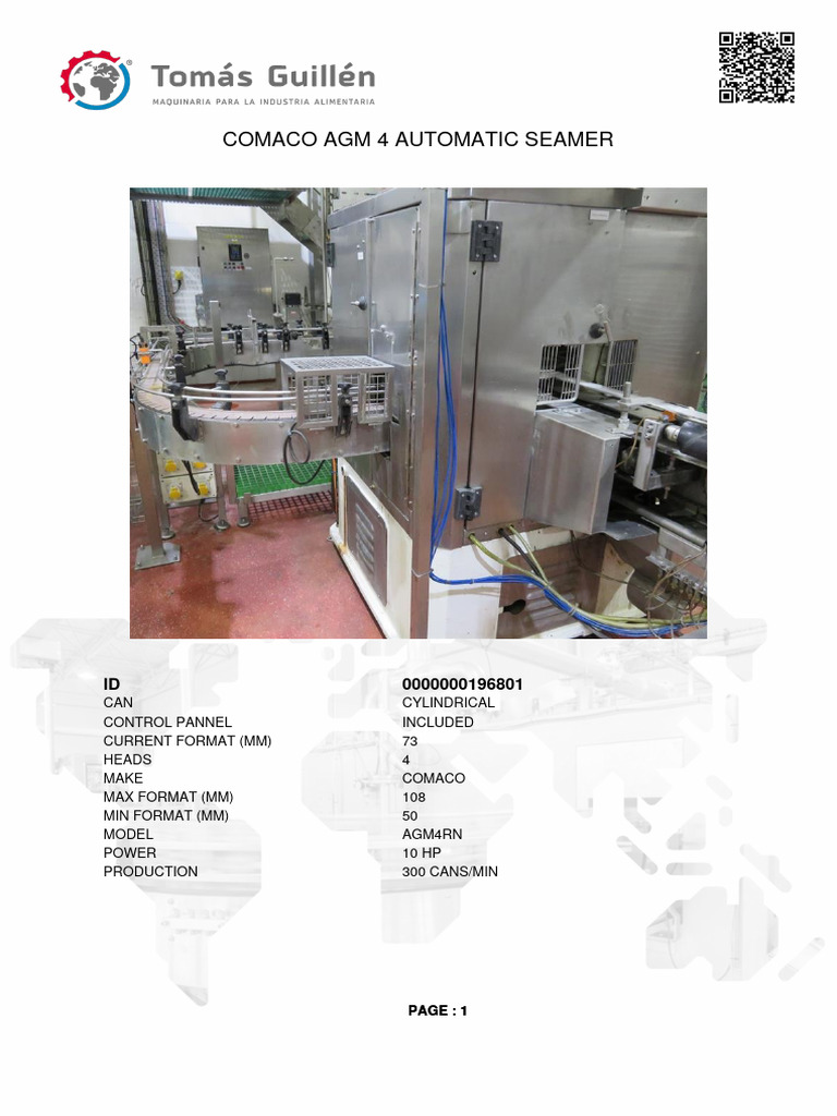 Comaco Agm 4 Automatic Seamer | PDF | Home & Garden | Computers