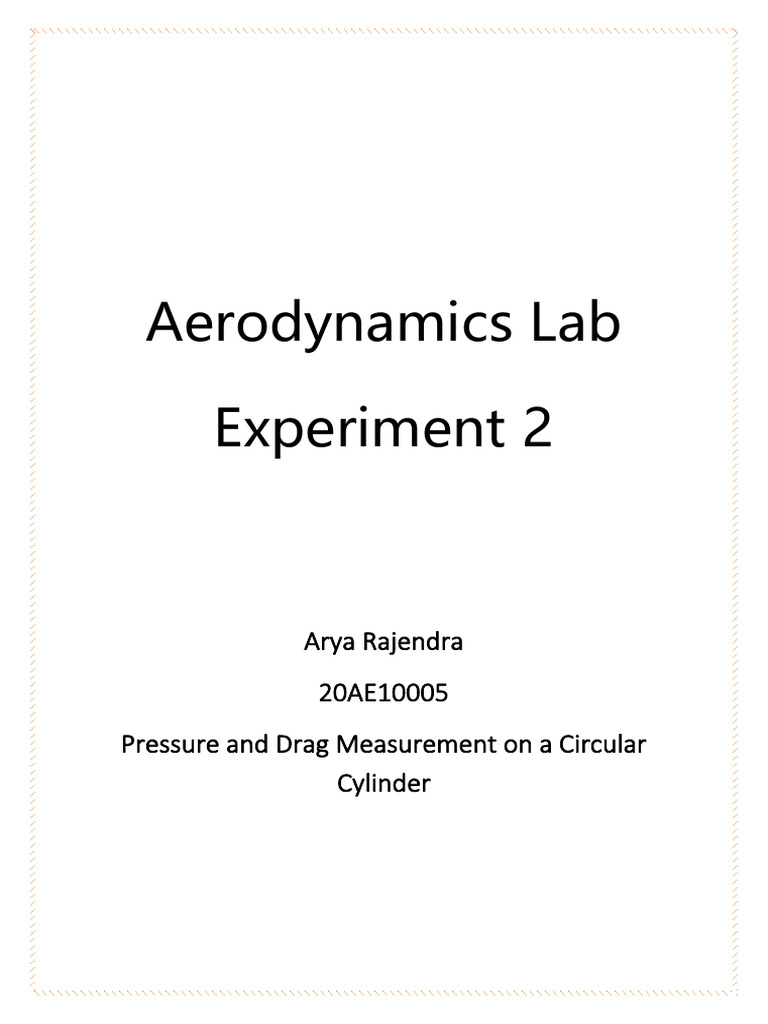 20AE10005 - AeroLab - Exp2 | PDF | Science & Mathematics